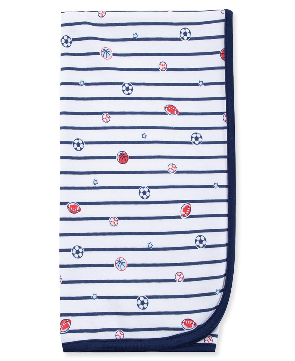 Little Me Clothes for Baby Boys' Sports Star Swaddling Receiving Blanket, 30 x 27 Inches