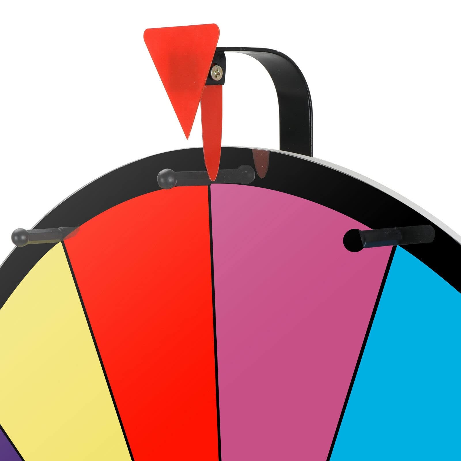 24" Prize Wheel Fortune w Folding Tripod Floor Stand Carnival Spinnig Game Color