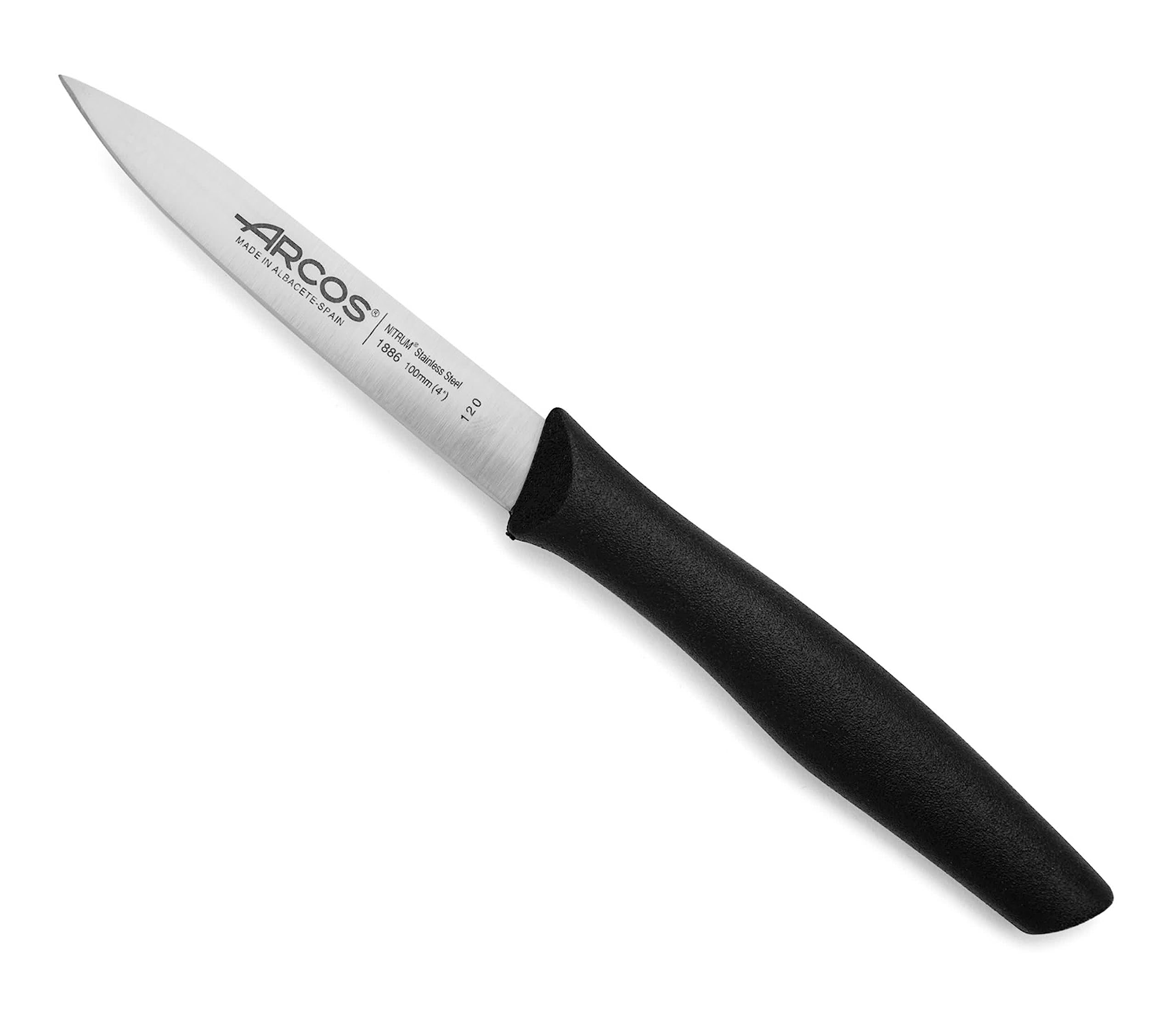ARCOS Kitchen Knife 6 Inch Nitrum Stainless Steel. 160 mm Blade. Professional Utilty Knife.Professional Kitchen Knife. Ergonomic Polyoxymethylene POM Handle. Series Kyoto. Color Black