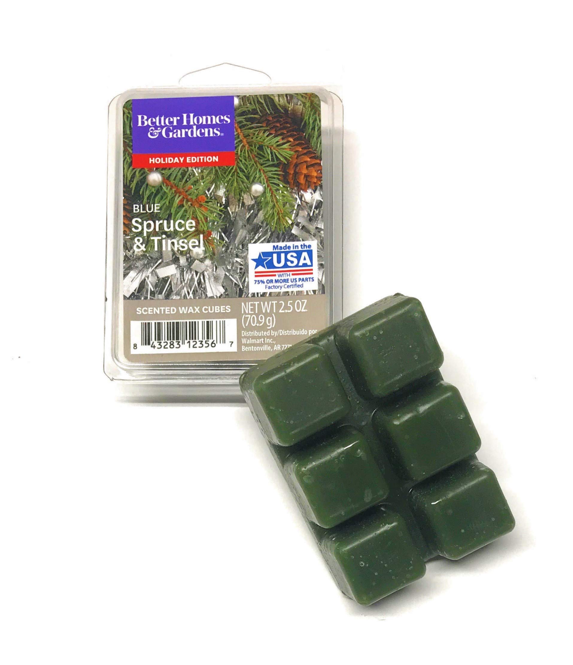 Better Homes and Gardens Scented Wax Cubes 2020 Editions - Blue Spruce & Tinsel - 2.5 Oz