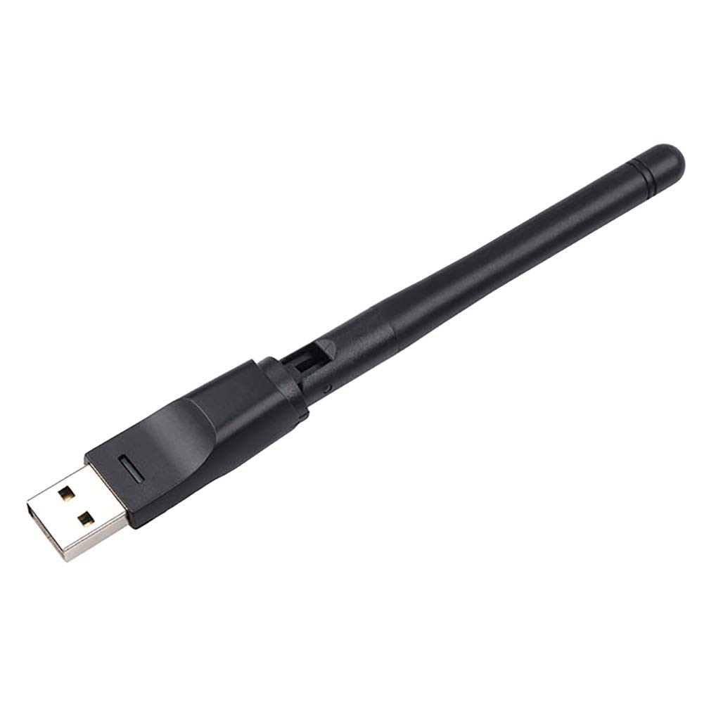hudiemm0B USB Network Card, MT7601 150Mbps Wireless WiFi Router USB Network Card Adapter with 2dB Antenna Black