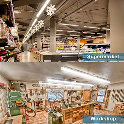 Lightdot Compact 8FT LED Shop Light, Suspend/Flush Mount Comercial Lighting, 110W [Eqv. to 440W HPS/WH] 5000K Daylight Shop Lights Fixtures for Workshop, Energy-Saving up to 4015W/5Y(5hrs/Day) 4Pack