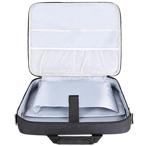 LLYWCM Embroidery Project Bag - Multifunctional Embroidery Kits Storage Bag for Embroidery Floss and Crochet Hooks Sewing Accessories (Bag Only) (Black)