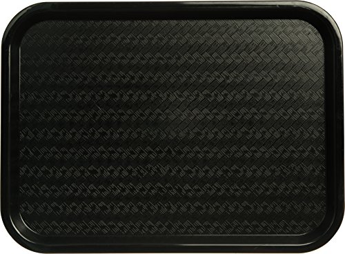 Carlisle FoodService Products CT121603 Café Standard Cafeteria / Fast Food Tray, 12" x 16", Black