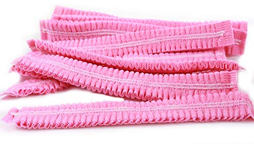 Disposable cap,Mob Caps,Hair Net Cap,100pcs,elastic Free Size,for Cosmetics, Beauty, Kitchen, Cooking, Home Industries, Hospital (Pink)