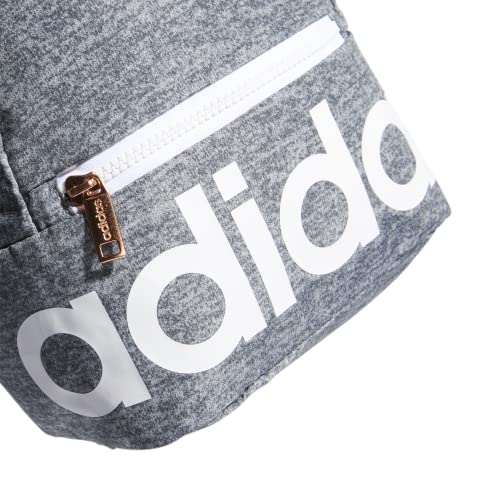 adidas Linear Mini Backpack Small Travel Bag, Jersey Onix/White/Rose Gold, One Size
