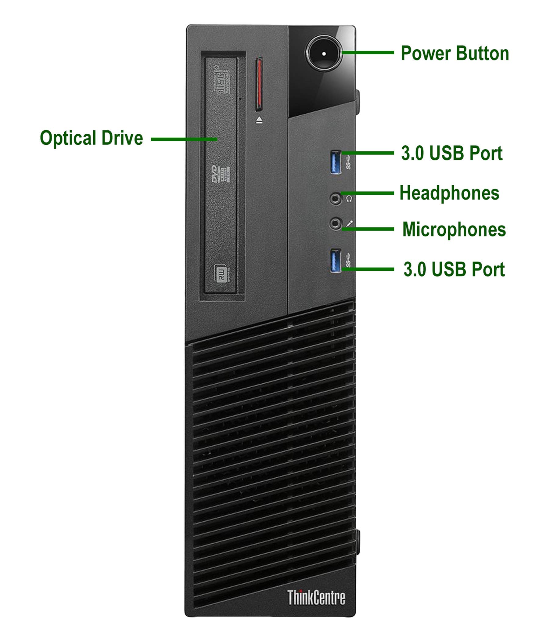 Lenovo ThinkCentre M93P Small Form Computer Desktop PC, Intel Core i7 3.4GHz Processor, 16GB Ram, 1TB Solid State Drive, Wireless Keyboard & Mouse, WiFi | Bluetooth, Windows 10 Pro (Renewed)