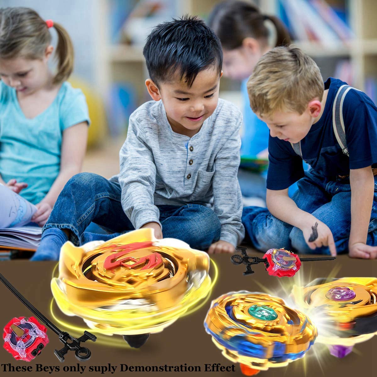 Bey Battle Burst Blade Evolution Turbo B-131 Booster Dead Phoenix.0.at Red Sparking Left & Right Launcher Handle Grip Starter Set Gaming Battling Top God Bay Lr Bey launcher Spinning Toy Gift for Boys