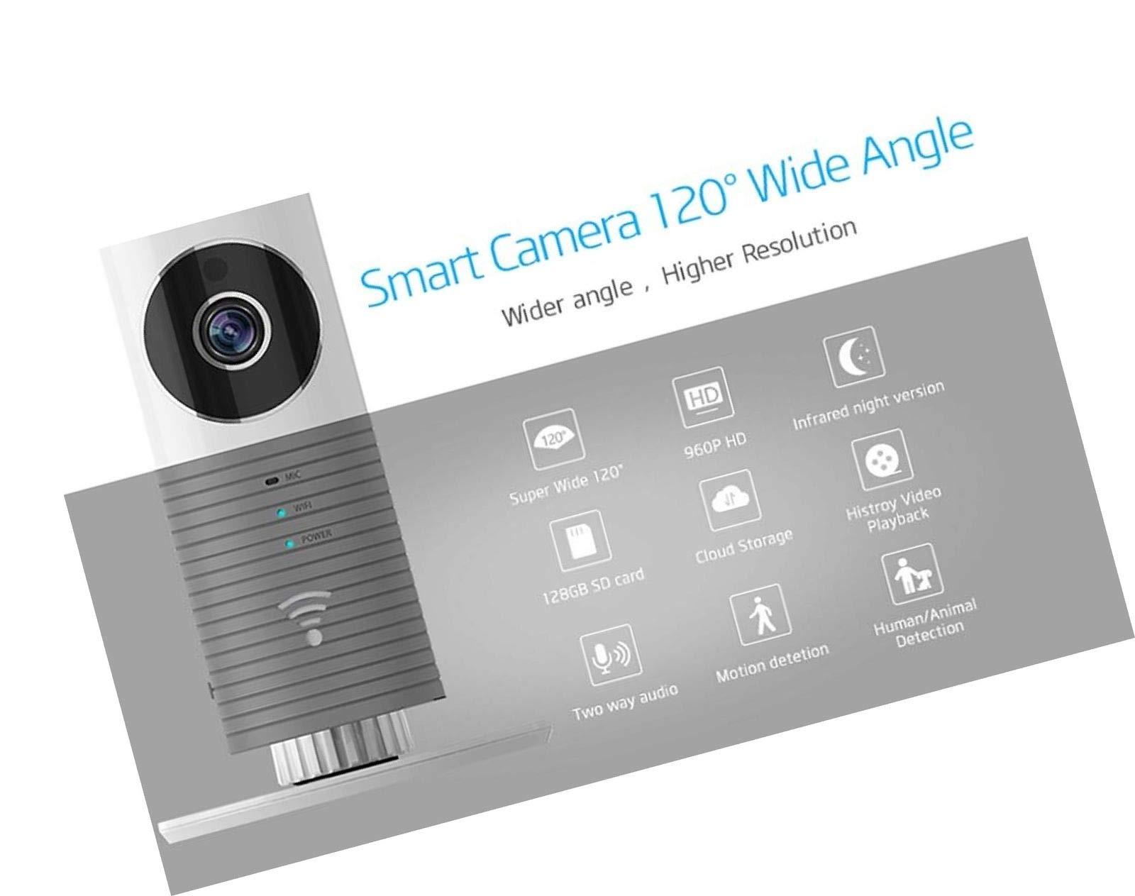Cleverdog Security IP Camera, TOLEGEND 2nd Generation 120 ° Wide Angle Night Vision Camera Security Wireless Puppy Cam for Phone