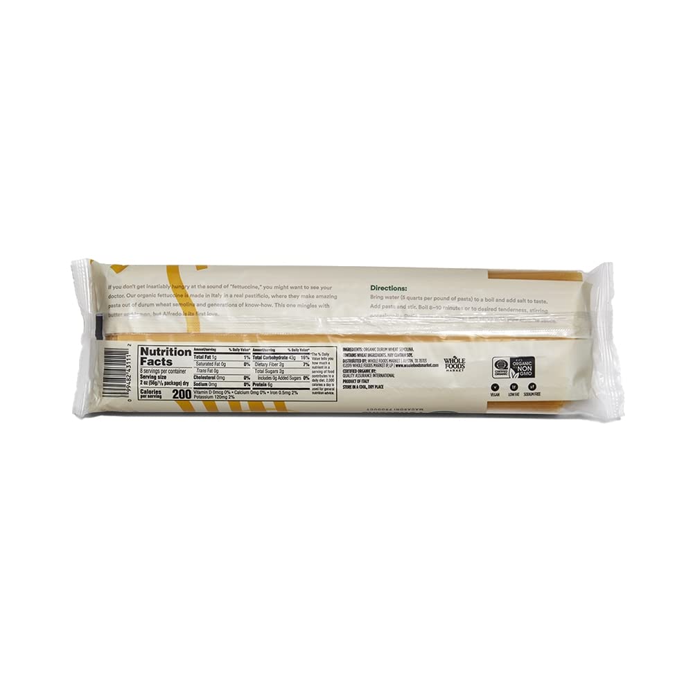 365 by Whole Foods Market, Organic Fettuccine, 16 Ounce