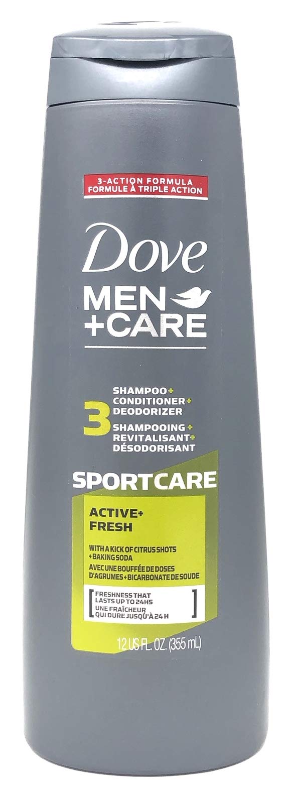 Dove Men+Care 2-in-1 Shampoo and Conditioner, Sportcare Active Fresh, 12 oz (Pack of 2)2