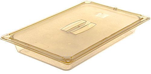 Carlisle FoodService Products 10410U13 StorPlus High Heat Universal Handled Food Pan Lid, Full Size, Amber