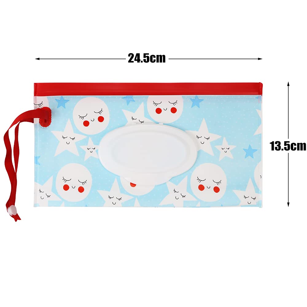 Sc0nni 5 Pack Baby Wipes Container, Reusable Portable Wet Wipe Pouch,Wipe Dispenser Container,Baby Travel Wet Wipe Holder