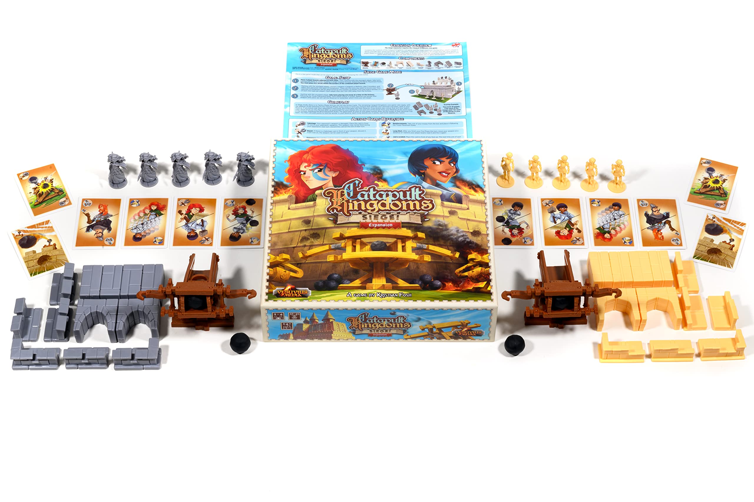 Catapult Feud Game Siege Expansion - Ready, Aim... Launch The Catapults - 2 Player