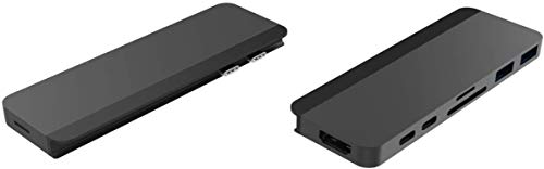 Hyper - New HyperDrive Duo 7-in-2 Hub - USB-C for MacBook Pro/Air - HDMI 4K60Hz HDR, USB-C 40Gbps 100W PD, USB-C 5Gbps 60W PD, MicroSD/SD 3.0 UHS-I 104MB/s, 2 x USB-A 5Gbps - Space Gray