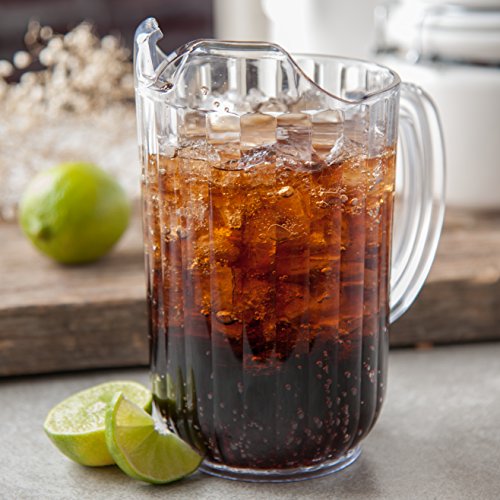 Carlisle FoodService Products Plastic Pitcher, 48 Ounces, Clear