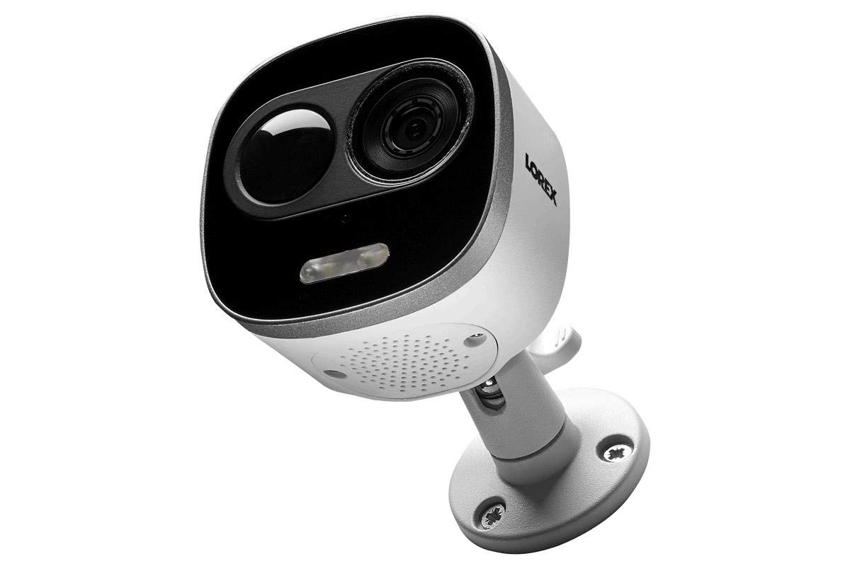 Lorex LNB8105X 4K Ultra HD Active Deterrence IP Security Bullet Camera, 2.8mm, 130ft Night Vision, CNV, Audio, Works with LNR600X,LNR6100X,N841,N861B,N862B,N842, White (Renewed)