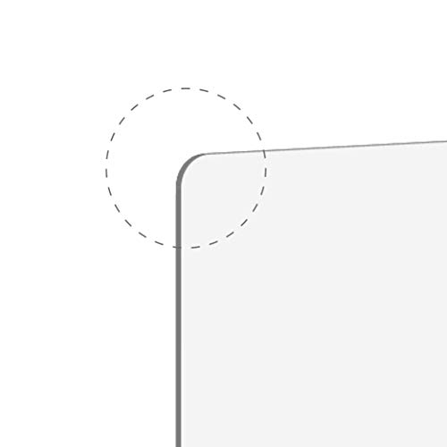 VARWANEO No Opening Sneeze Guard Panel for Counter and Desk, No Cutout Protective Plexiglass Shield, No Hole for Business, Office, School (24" W x 24" H)