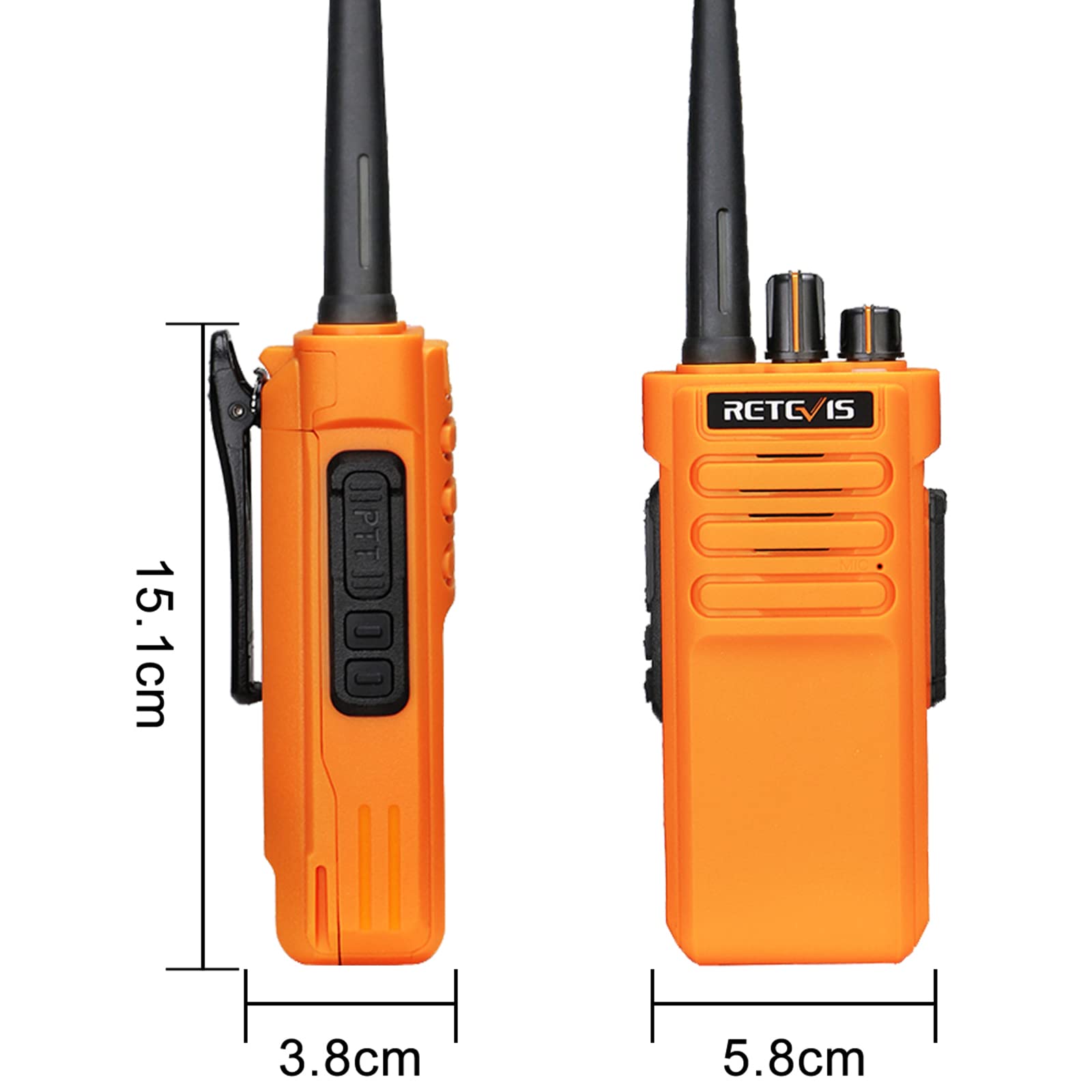 Retevis RT29 Walkie-Talkies Long Range for Adults, Strong Penetration Two Way Radios with 3200mAh Rechargeable, Professional 2 Way Radios Long Range for Hunting(3 Pack)