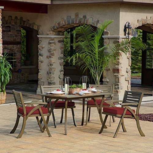 Arden Selections ProFoam Essentials Outdoor Seat Cushion 19 x 20, Ruby Red Leala