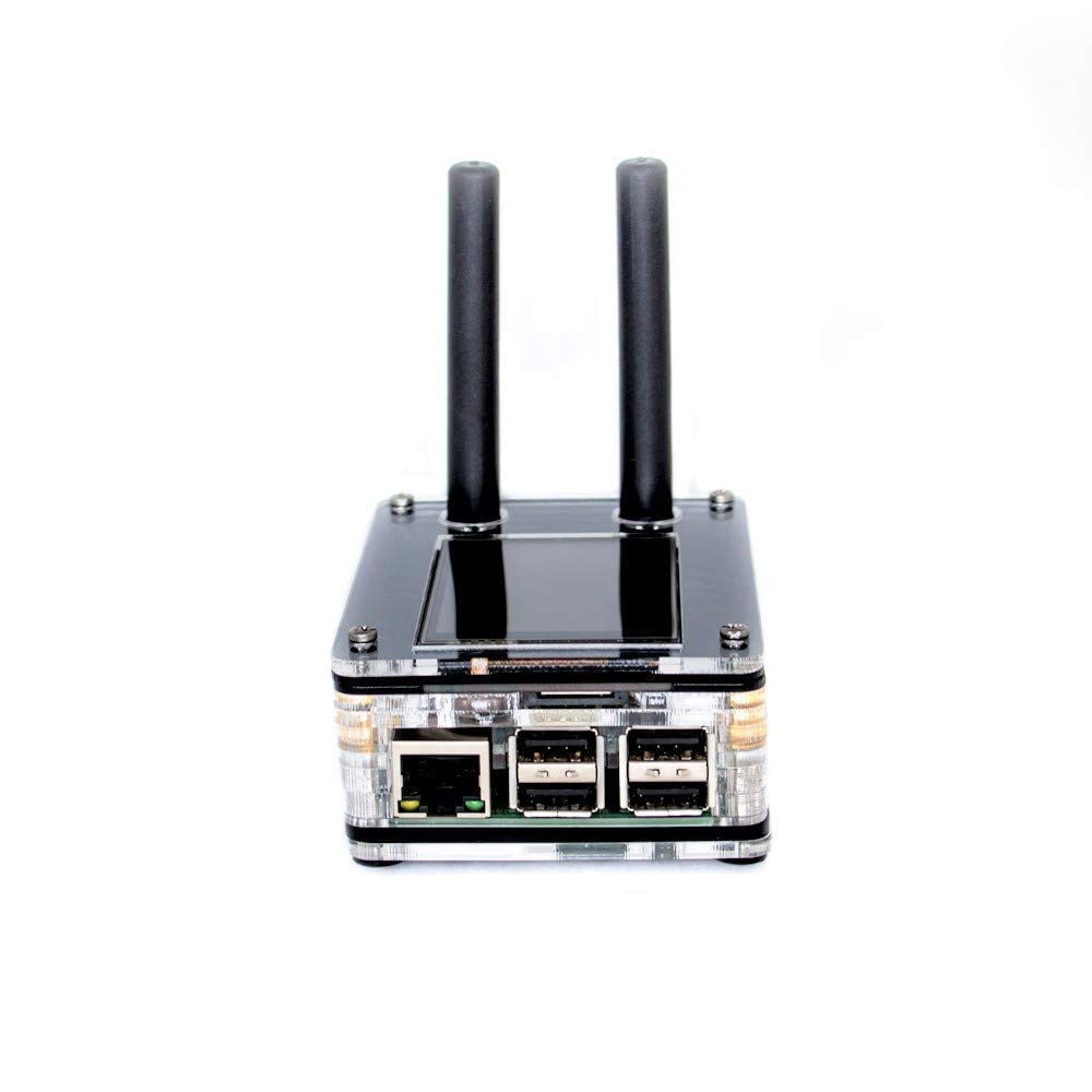DRPi-1NSX case for Raspberry Pi4 & 3B+, Duplex MMDVM v1.0, 2.4″ Enhanced Nextion Screen (Included) ~ (Black Ice)
