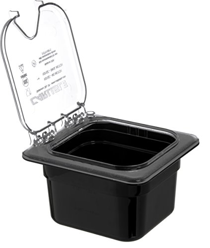 Carlisle FoodService Products 3068403-E Plastic Food Pan, 1/6 Size, 4 Inches Deep, Black