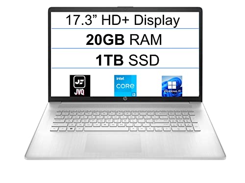 HP Newest Pavilion 17.3" HD+ Display Laptop Computer, 11th Gen Intel i3-1115G4(Up to 4.1GHz, Beat i5-8250U), 20GB DDR4 RAM, 1TB SSD, HDMI, WiFi, Webcam, Windows 11S, JVQ