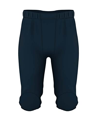 Alleson Athletic Men's Standard Adult Integrated Knee Pad Football Pant, Navy, X-Large