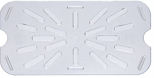Carlisle FoodService Products 3069507 Plastic Drain Shelf for 1/4 Size Food Pan, Clear (Pack of 6)