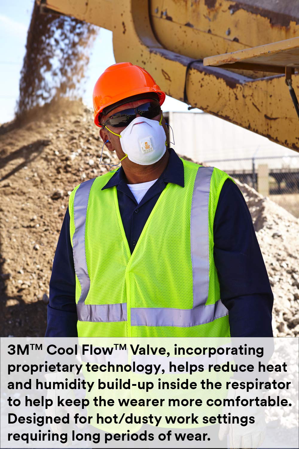 3M Particulate Respirator 8511, Pack of 10, N95, Cool Flow Exhalation Valve, Disposable, Braided Comfort Strap, M Noseclip