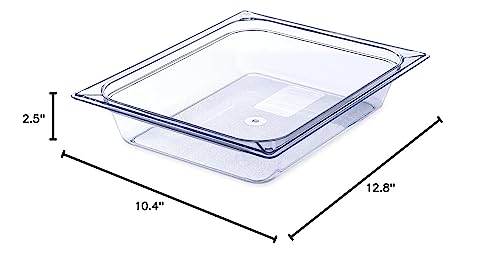 Carlisle FoodService Products 10220B07 Storplus Half Size Food Pan, Polycarbonate, 2.5" Deep, Clear