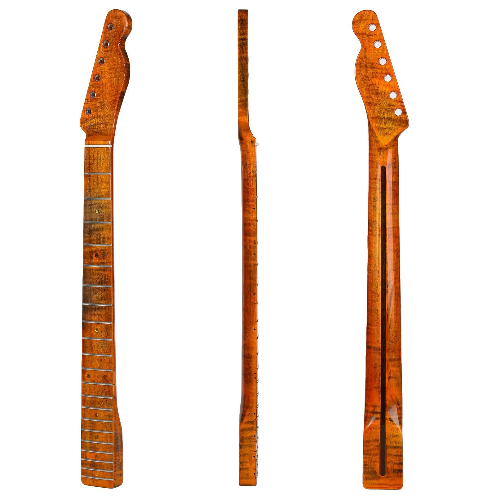 21 Fret Maple Fretboard Guitar Neck for TL Style Guitar, Rubbing Paint Process
