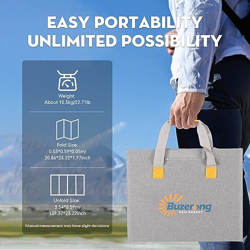 300W Portable Solar Panels with Multi Connector Solar Charger with Kickstands for Camping RV Fast Charge Power Station