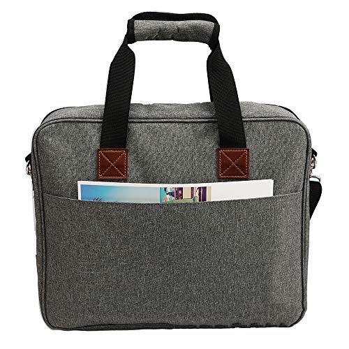 Kani Embroidery Project Bag,Heavy Duty Oxford Embroidery Kit Storage Tote Bag with Shoulder Strap for Embroidery Floss,Crochet Hooks,Cross Stitch and Sewing Accessories