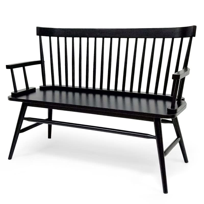 Great Deal Furniture Eartha Farmhouse Bench, Black