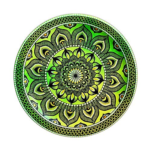 Green Mandala Pop Mount Socket Knob Divine Mandala PopSockets PopGrip: Swappable Grip for Phones & Tablets