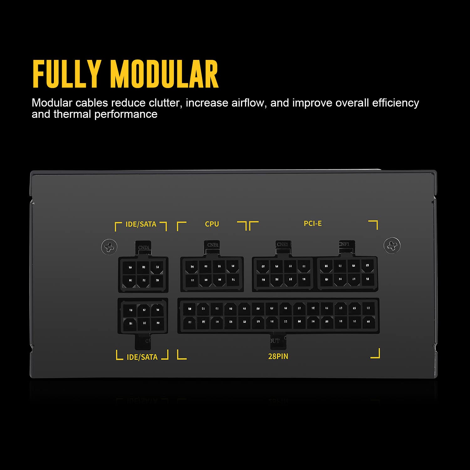 Segotep GF750 SFX Power Supply Fully Modular 750W 80+ Gold PSU, Silent 80mm FDB Fan