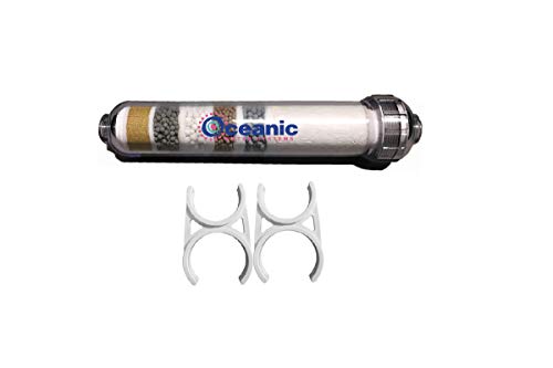 6 Stage- Alkaline Antioxidant | KDF | Mineral pH Balancing Ionizer Drinking Water Filter Inline | 2.5"x 12"
