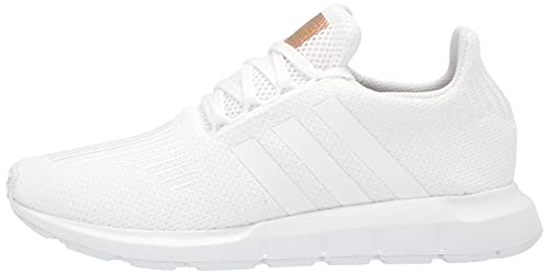 adidas Originals Women's Swift Run Shoes, White/White/Copper Metallic, 9
