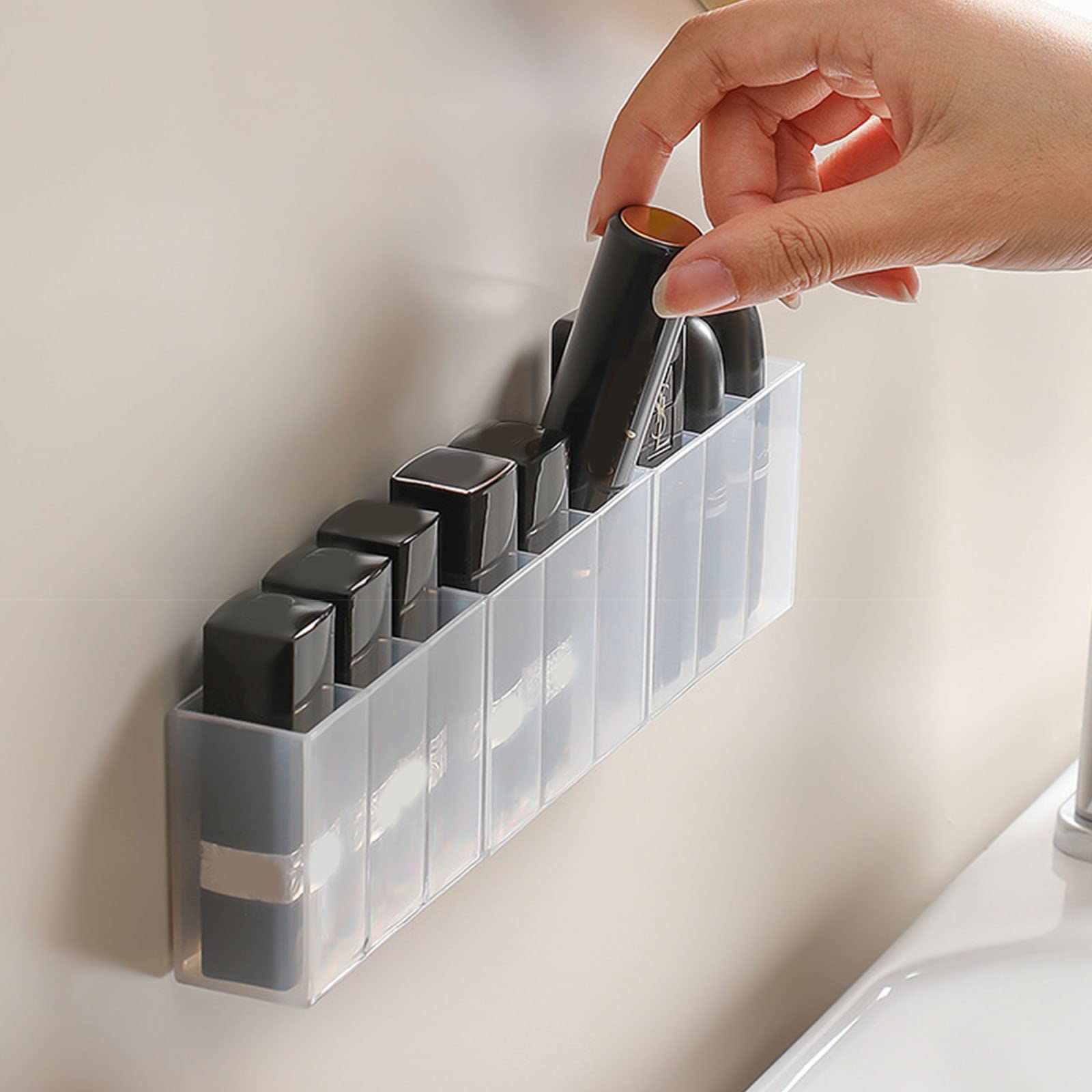 3 Grids Storage Case Home Supplies Wall Mounted Storage Box Remote Control Storage Case PP