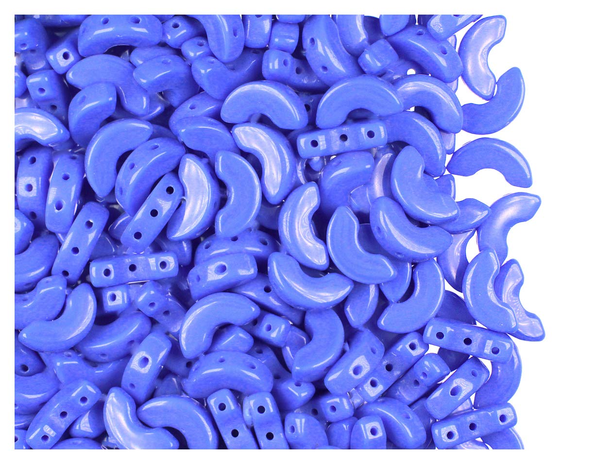 25pcs, Arcos par Puca Beads, 5x10mm, Sapphire