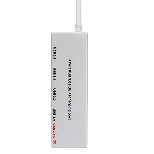 Lysee USB Cables - HL 2017 Portable USB 3.0 4-Port High Speed Hub with USB1.1/2.0 1 Charging Port oct17 - (Color: White, Length: < =0.5m)