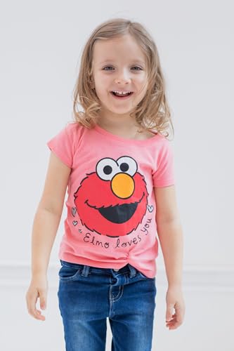 Sesame Street Elmo Cookie Monster Big Bird Baby Girls 3 Pack T-Shirt 18 Months Pink/Blue