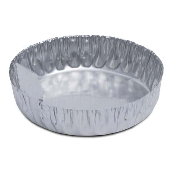 Cole-Parmer AO-01018-50 57 mm Aluminum Crimpled-Walled Weighing Dishes with Tab, 60 mL, 100/Pk