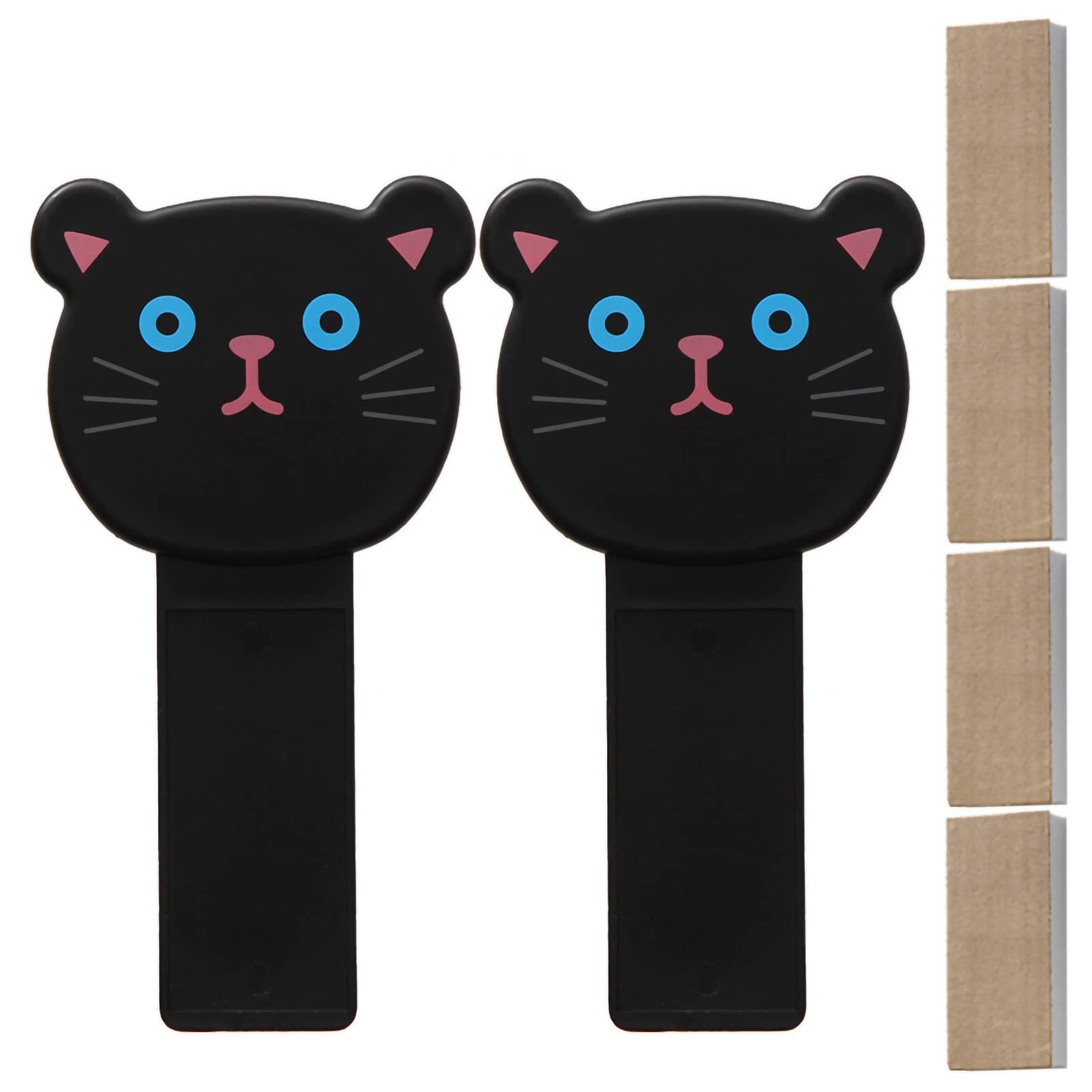 4PCS Toilet Seat Lifter, Toilet Lid Lifter Toilet Tabs to Lift Seat Toilet Seat Handle to Lift Toilet Seat Tabs Toilet Lift Toilet Seat Frame Lifting Tool (Black Cat Style [2 Pack])