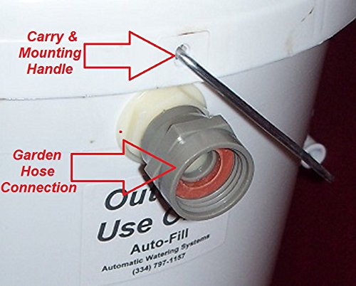 Auto-Fill Automatic Large Animal Nipple Waterer Bucket for Horses, Pigs, Hogs, Goats, Cows and More