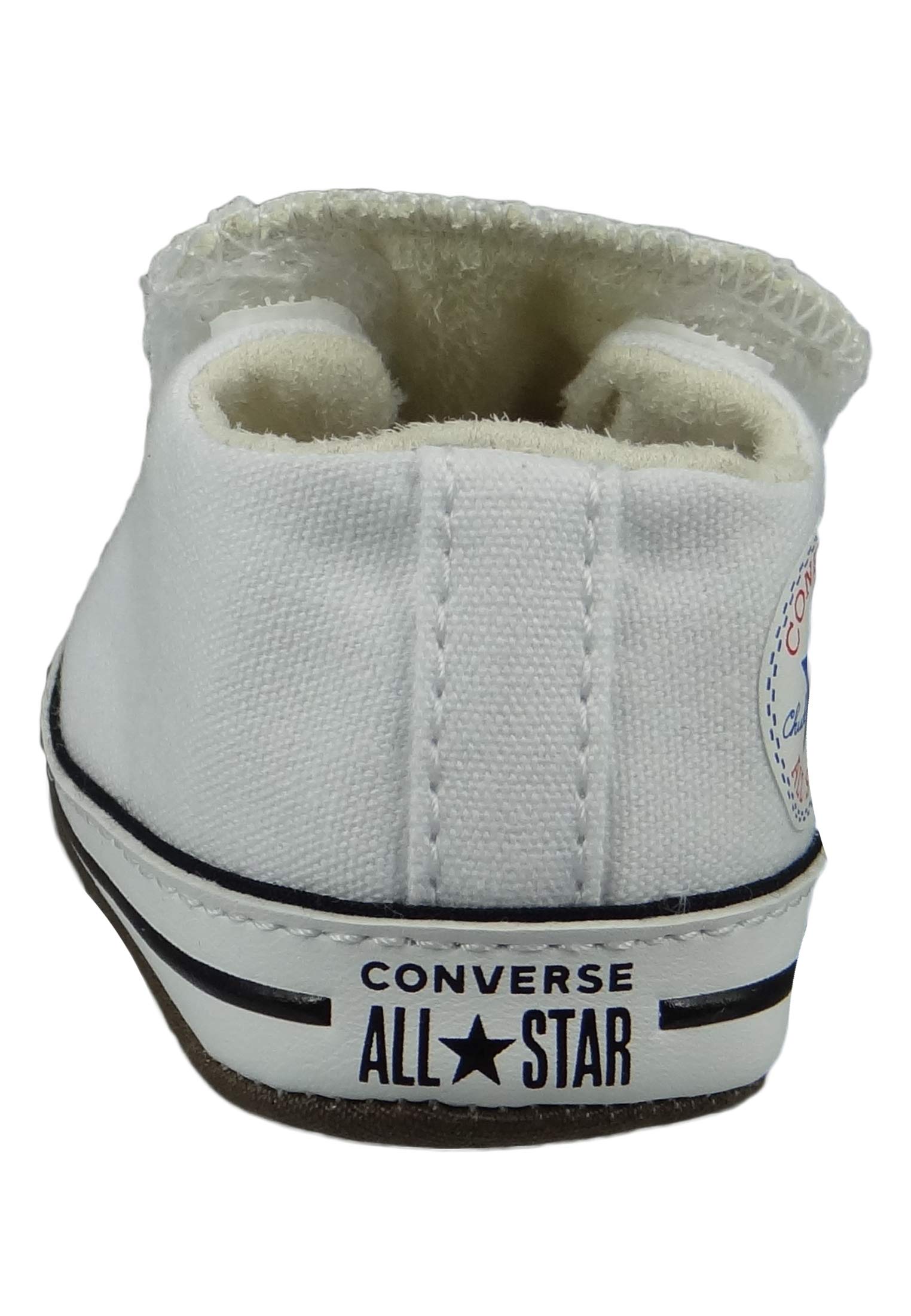 Converse Baby-Boy's Chuck Taylor All Star Cribster Canvas Color Sneaker, White/Natural Ivory/White, 2 M US Infant