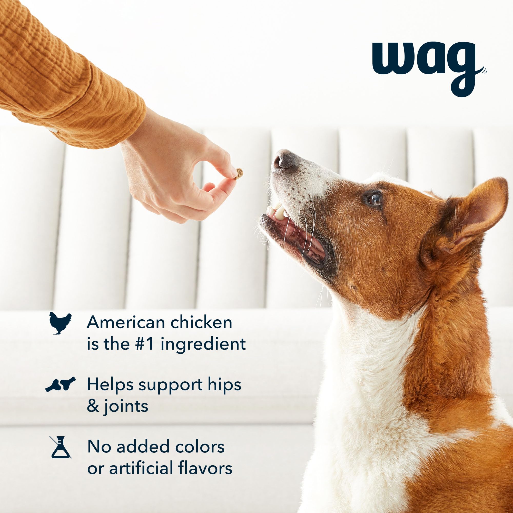 Amazon Brand β Wag Chicken Flavor Hip & Joint Training Treats for Dogs, 1 lb. Bag (16 oz)