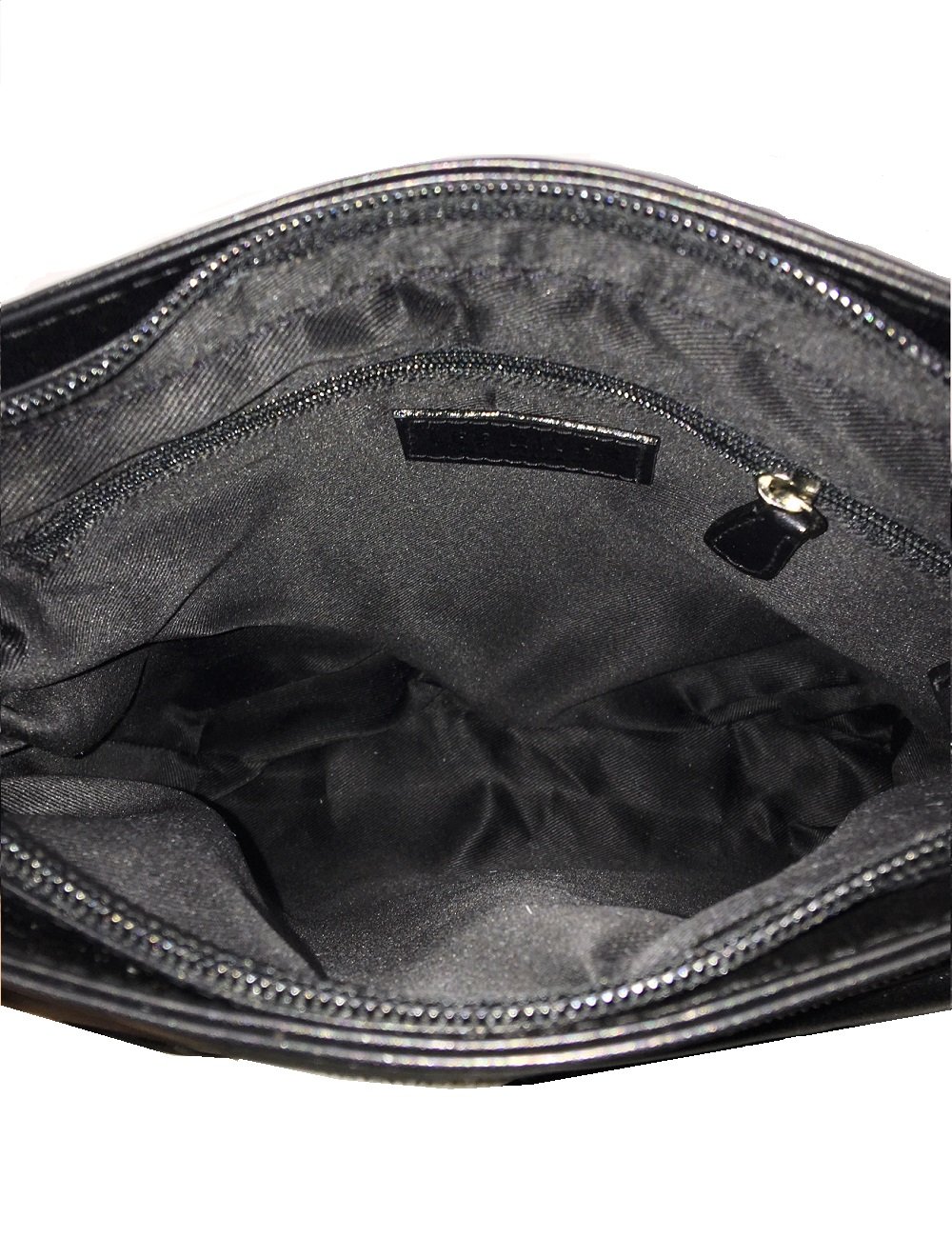 Biddy Murphy Irish Hand Bag Crossbody Black Leather Embossed Celtic Weave Made in Ireland