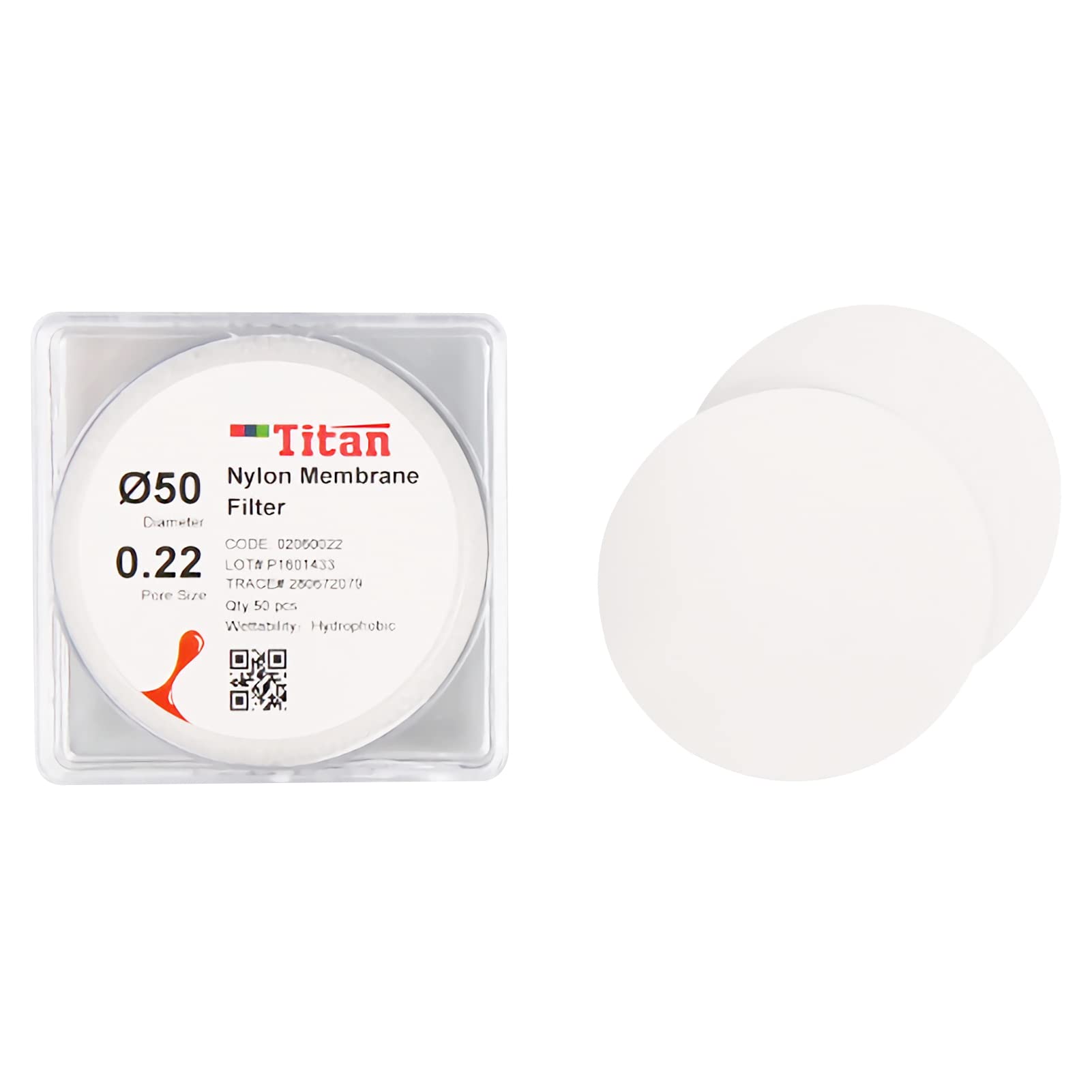 ADAMAS-BETA 100/Pk Micron Filter Nylon Membrane Filter 0.22um 50mm Micro Disc Membrane Filters for Laboratory Filtration
